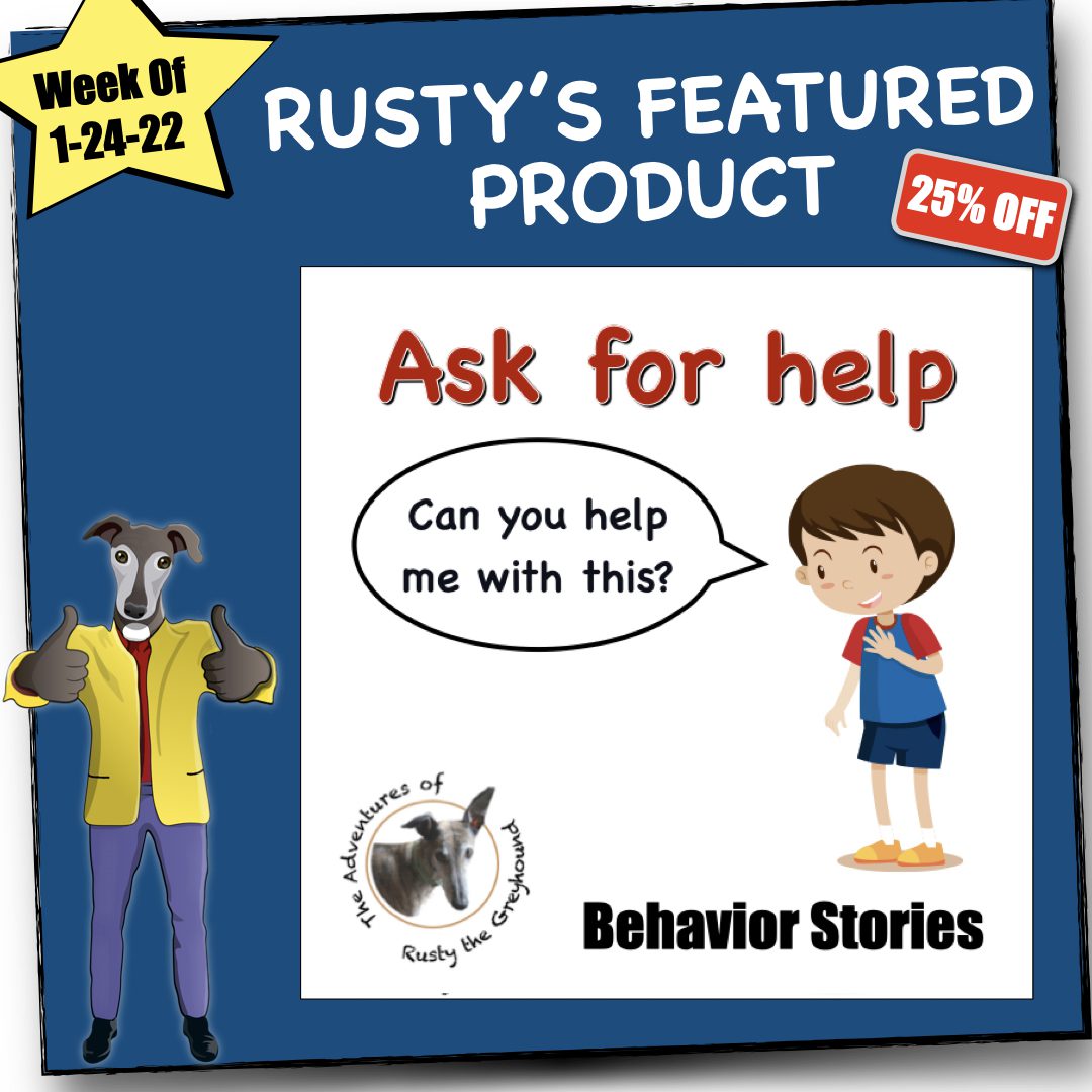 Featured Product: Ask For Help – Behavior Story - Rusty the Greyhound ...