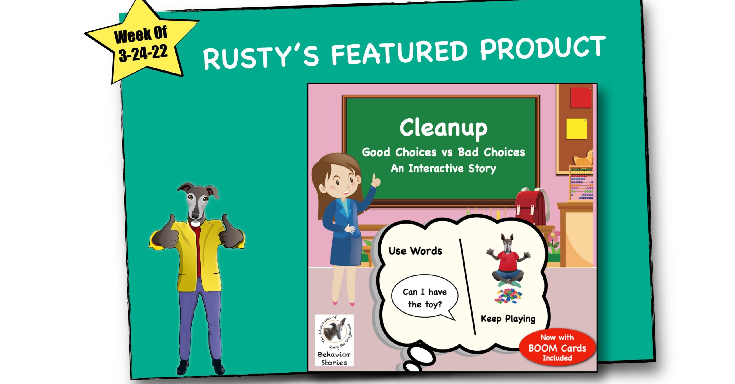 Featured Product: Cleanup Behavior Story - Rusty the Greyhound, PBIS ...