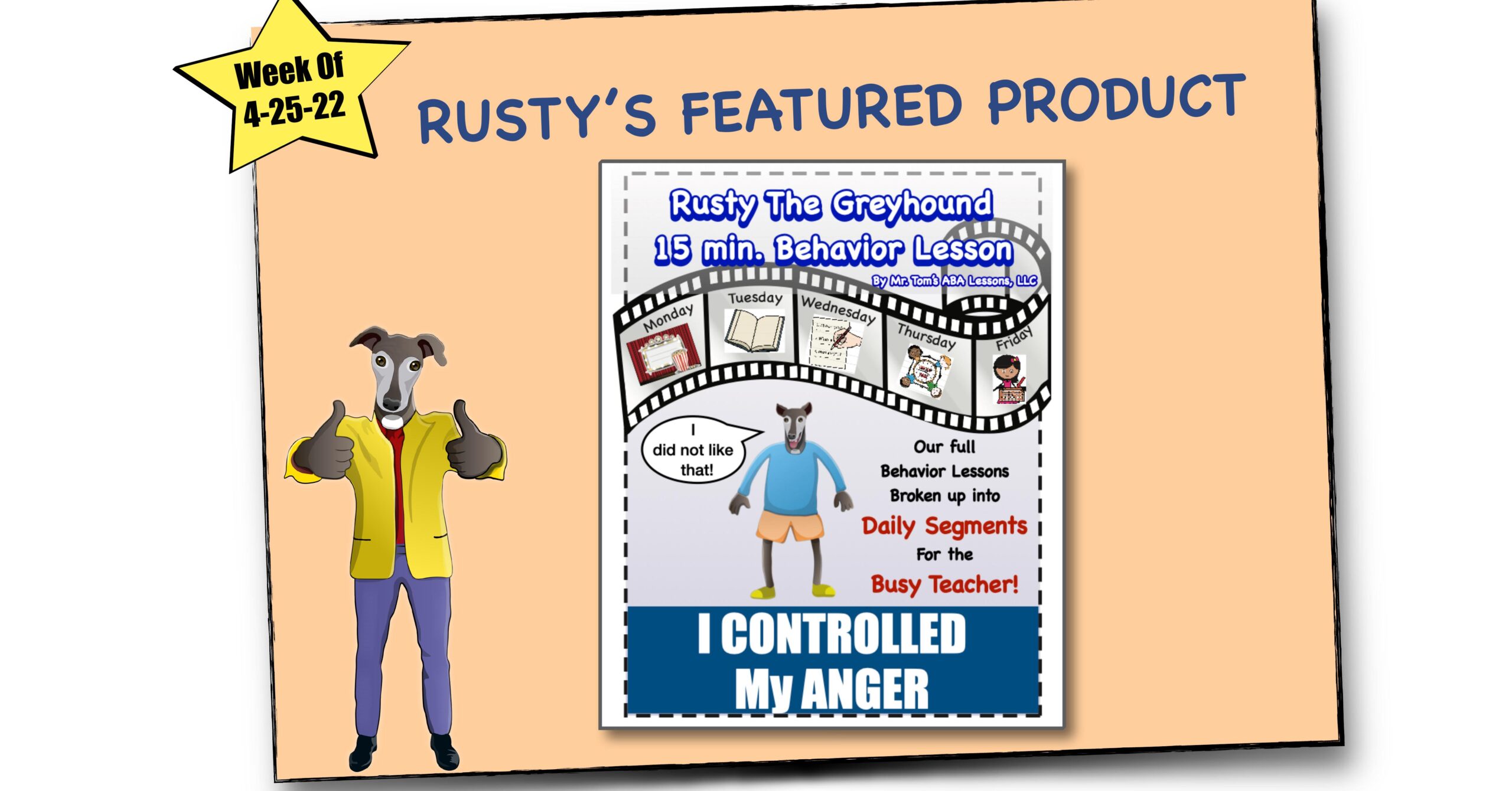 Featured Product: Controlling Anger: Behavior Lesson - Rusty the ...