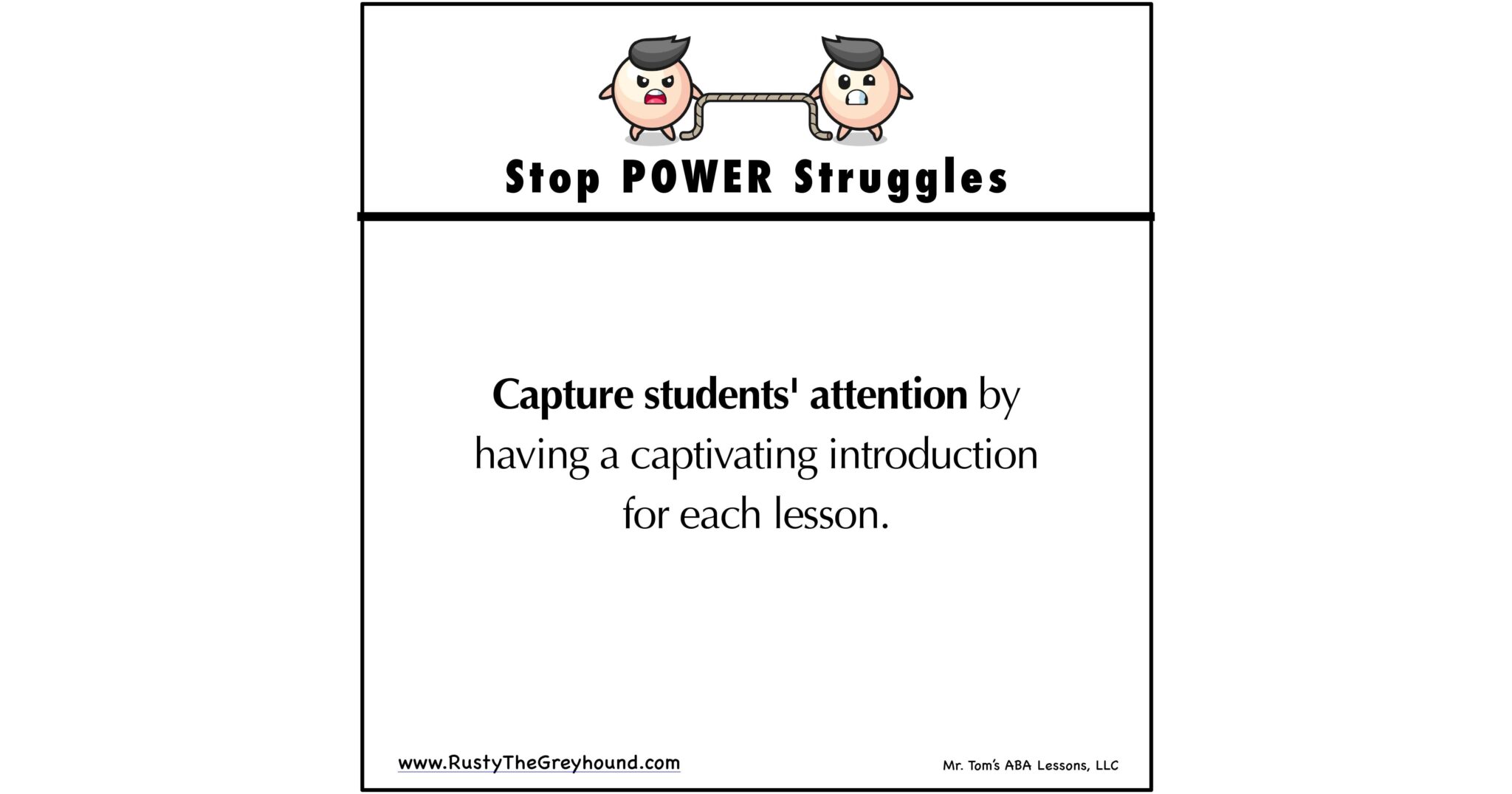 Stop Power Struggles - Rusty the Greyhound, PBIS, ABA, Stories