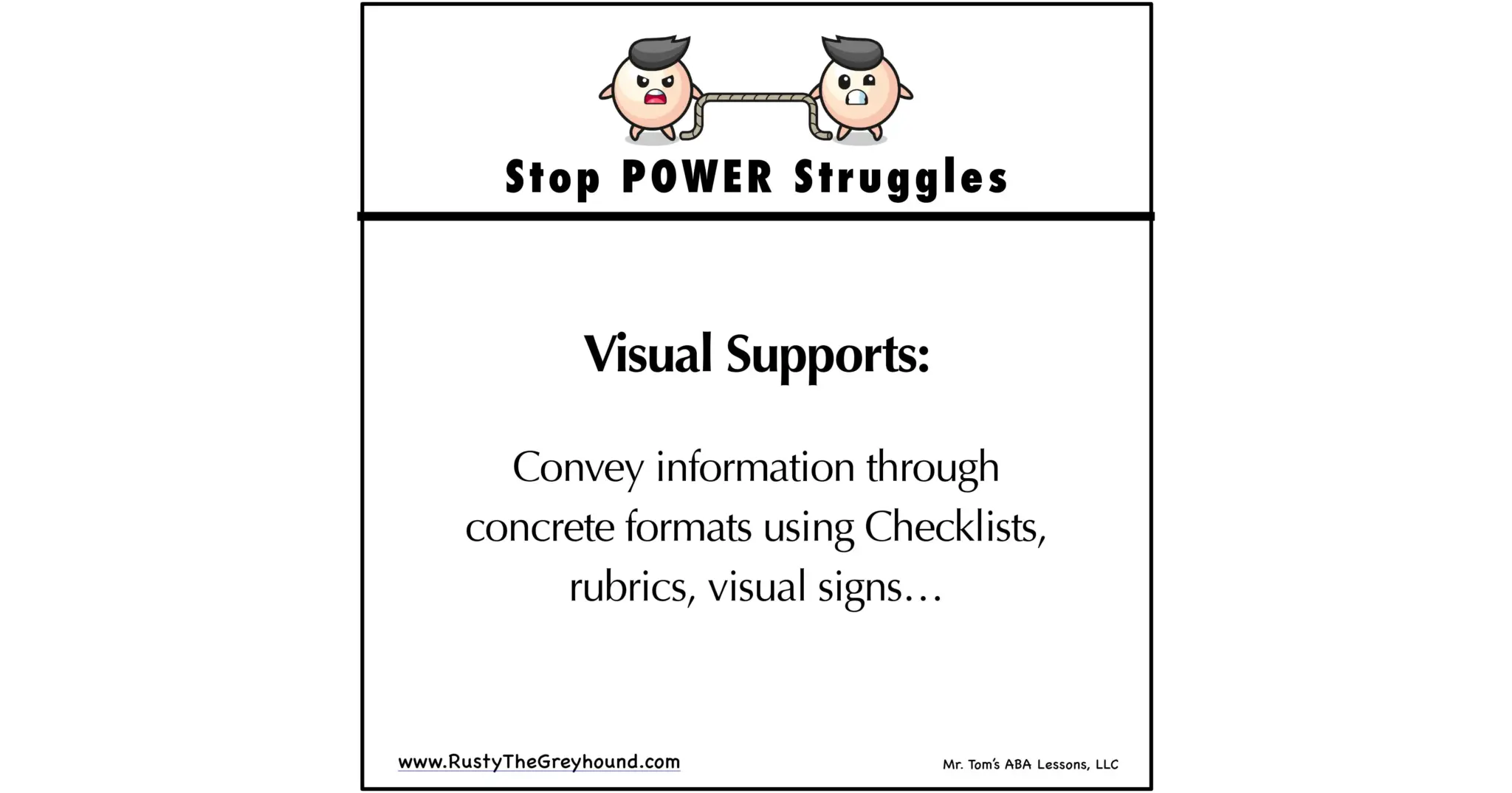 Tip: Use Visual Supports to Stop POWER Struggles - Rusty the Greyhound ...